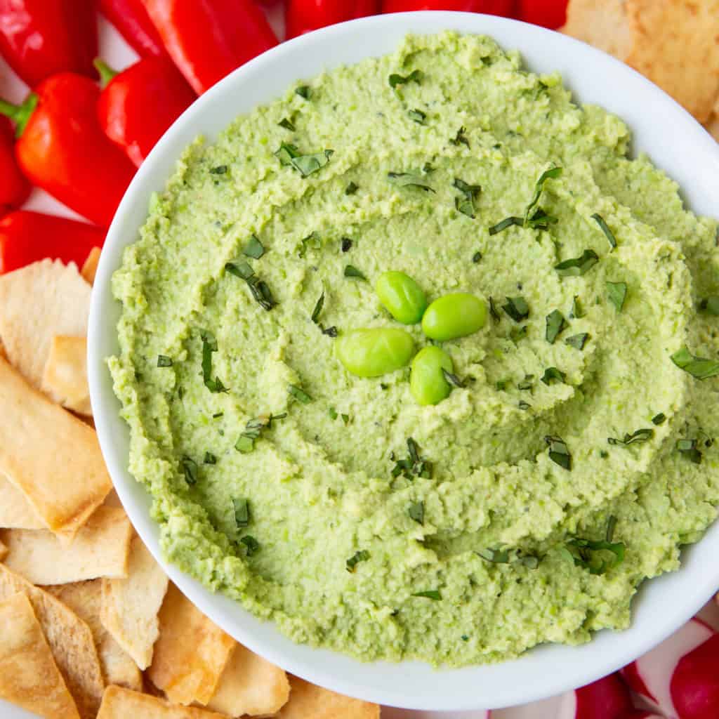 Green Healthy Hummus Recipe Make Healthy Easy - Jenna Braddock RD