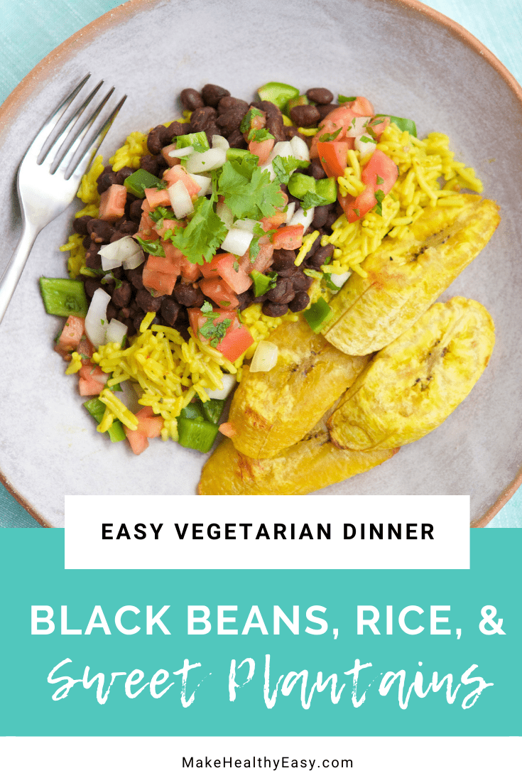 Vegetarian Beans and Rice Dinner - Make Healthy Easy - Jenna Braddock RD