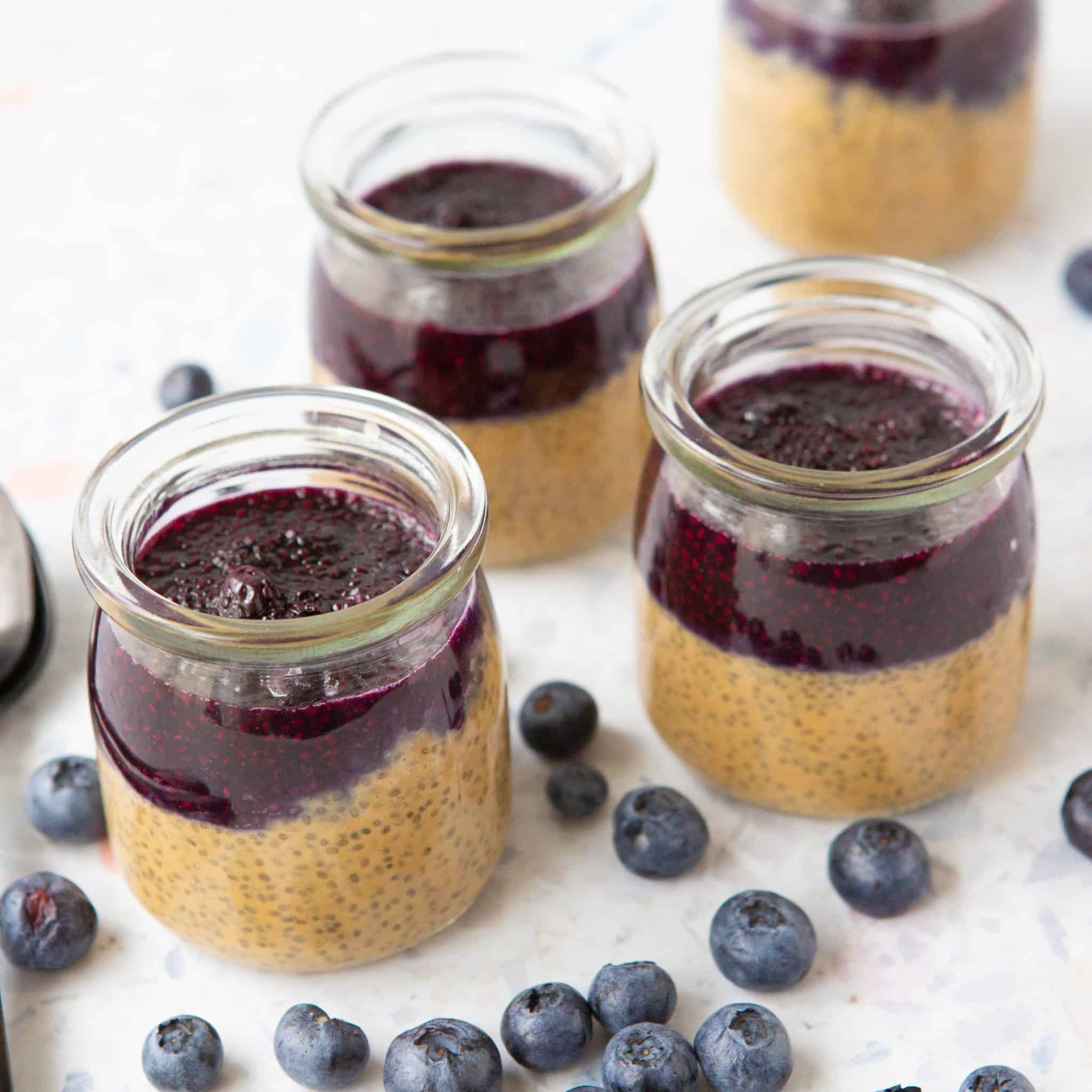 Peanut Butter and Jelly Chia Pudding - Make Healthy Easy - Jenna ...