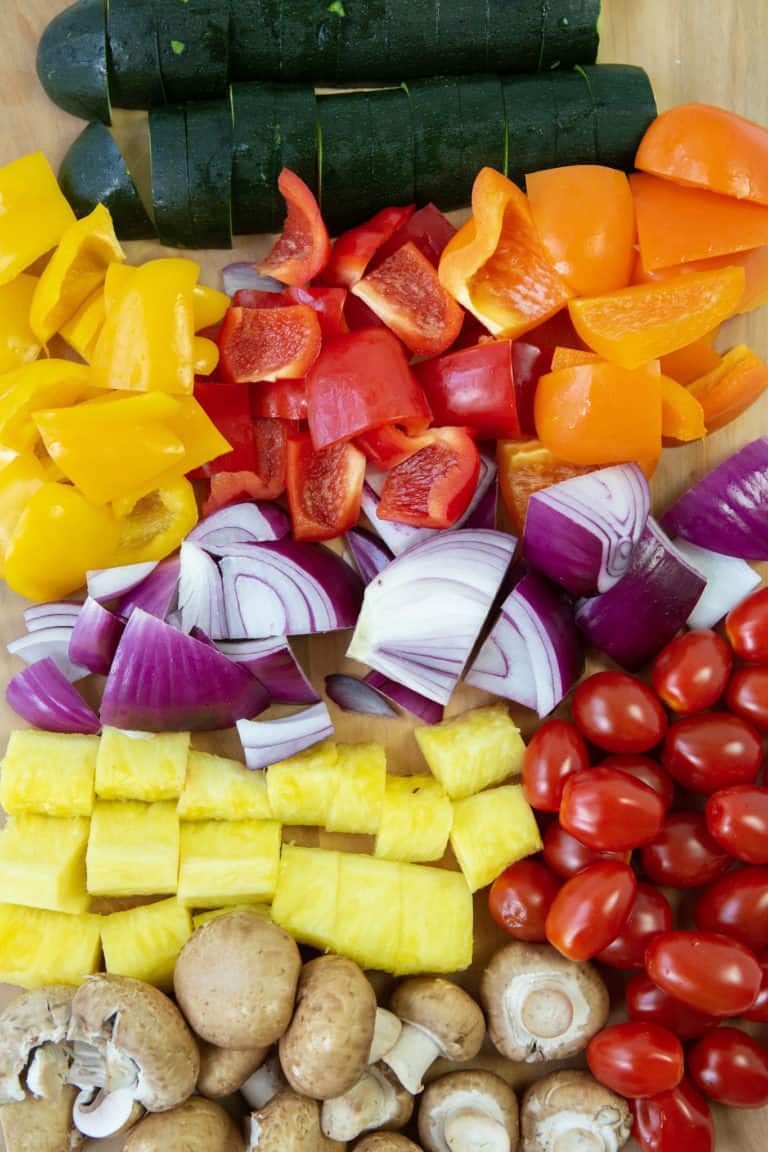Grilled Fruit & Vegetable Kabobs